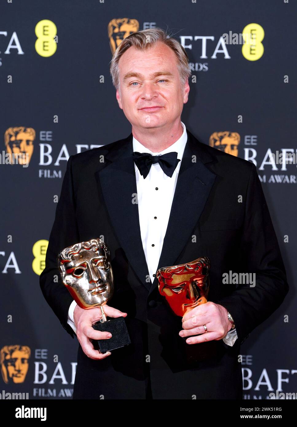 Christopher Nolan in the press room after winning the Best Director and ...