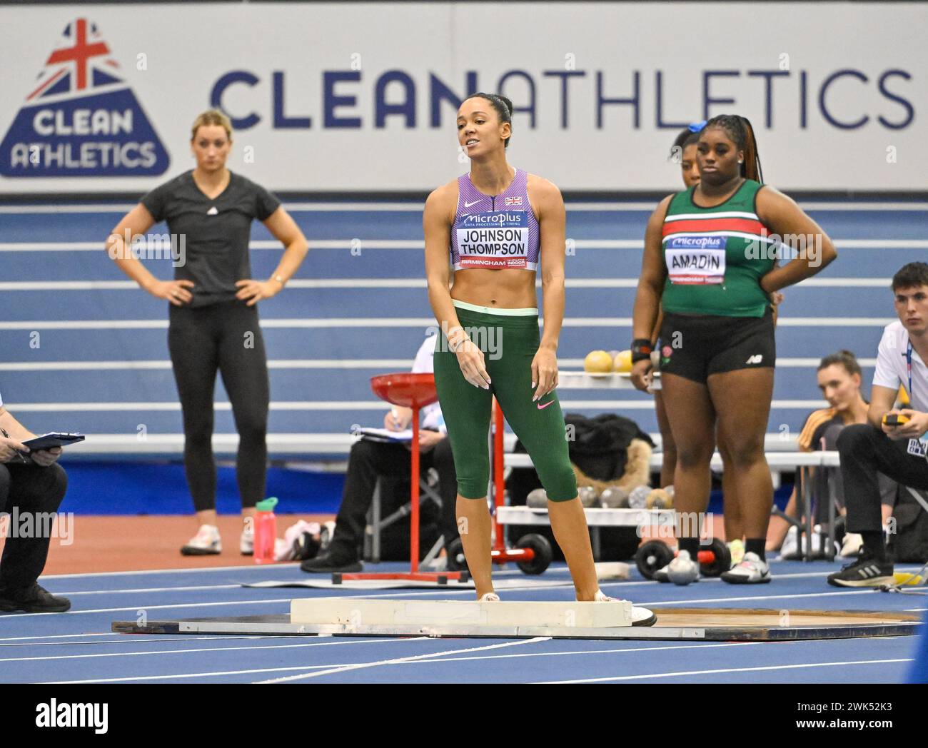 Birmingham, UK. 18th Feb, 2024. CAMPBELL Amelia wins the Womens Shot ...