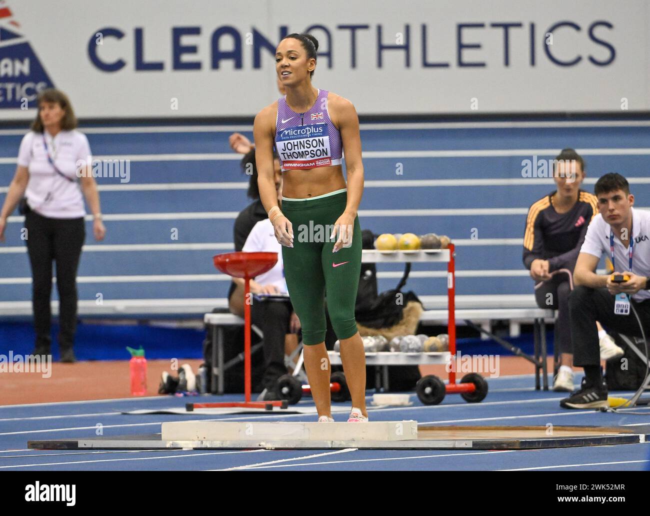 Birmingham, UK. 18th Feb, 2024. CAMPBELL Amelia wins the Womens Shot ...
