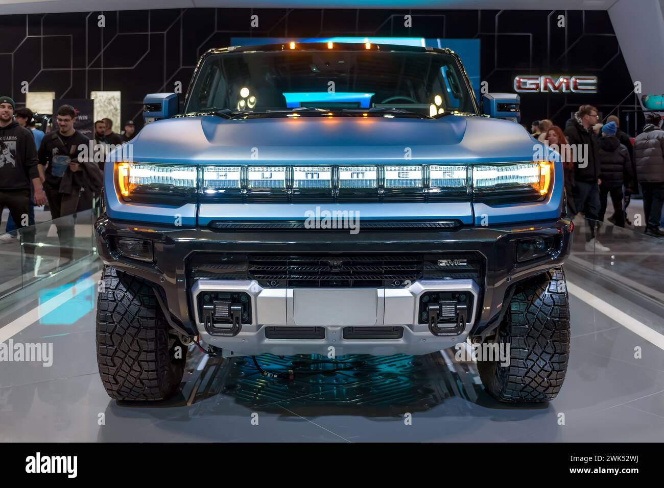 Front design of a Hummer EV or Electric Vehicle Stock Photo - Alamy