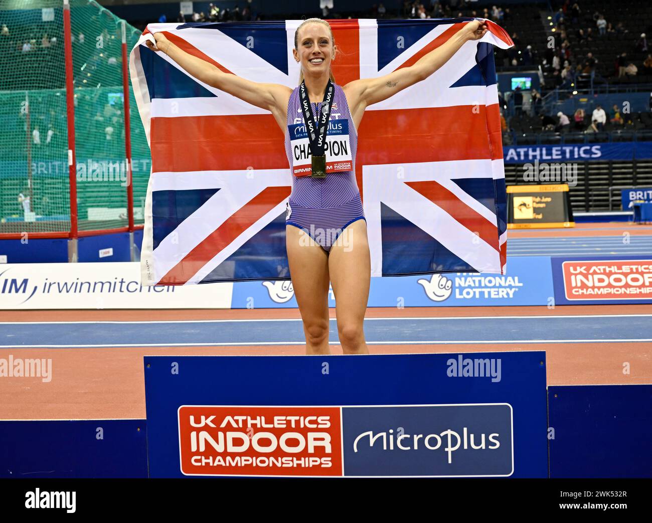 Birmingham, UK. 18th Feb, 2024. REEKIE Jemma wins the Womens 800m and ...