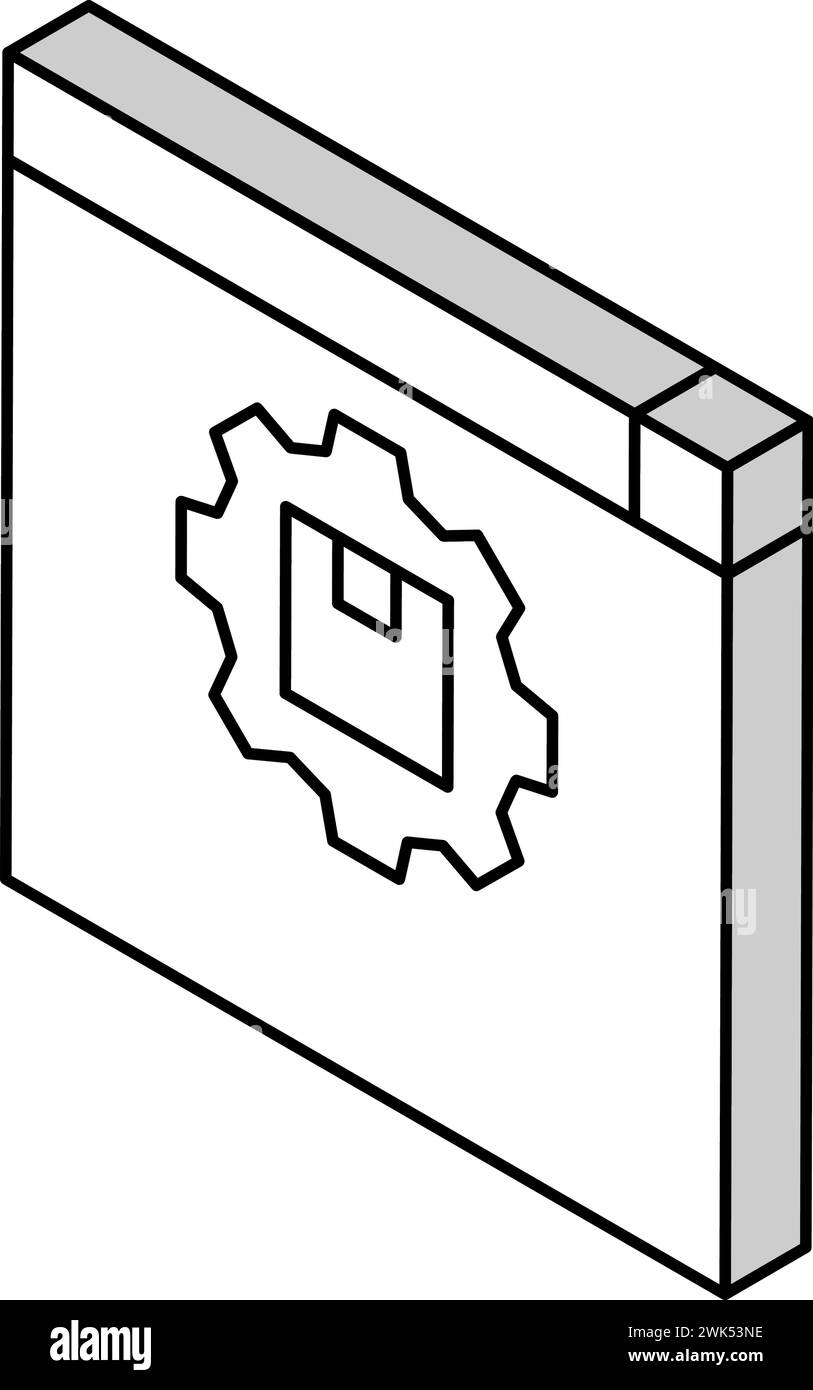 working process review isometric icon vector illustration Stock Vector ...