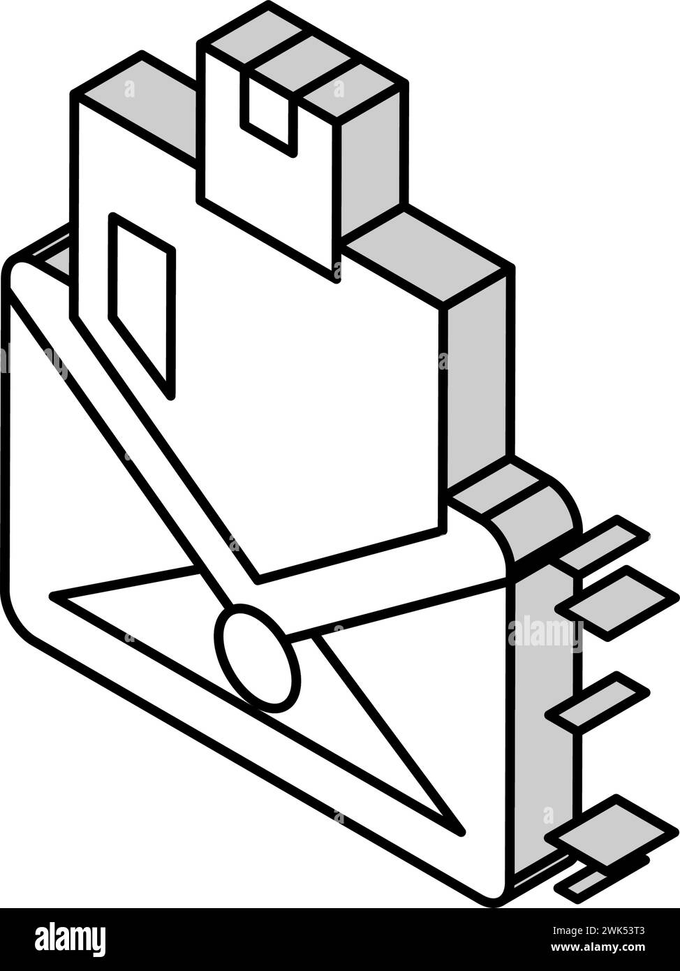 order sending in letter isometric icon vector illustration Stock Vector ...