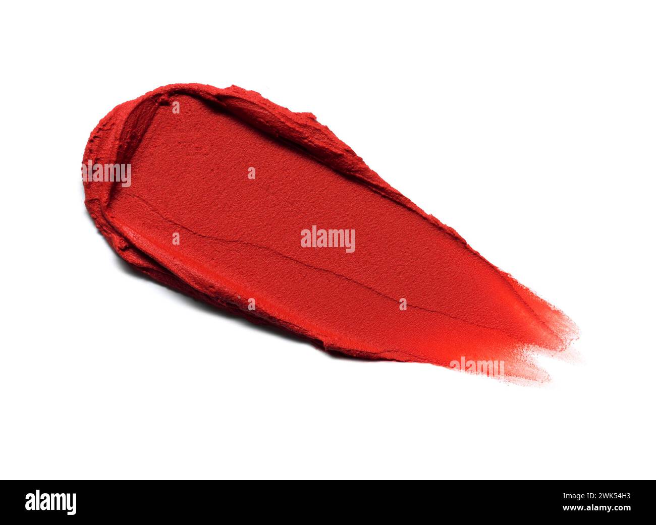 Red matte lipstick swatch texture isolated on white background ...