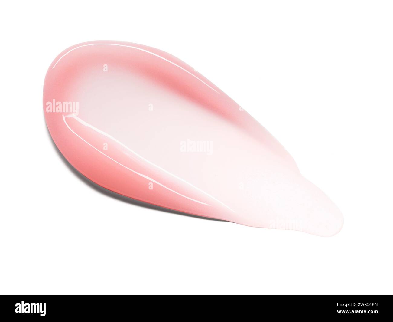 Pink moisturizer gel texture stroke isolated on white background ...