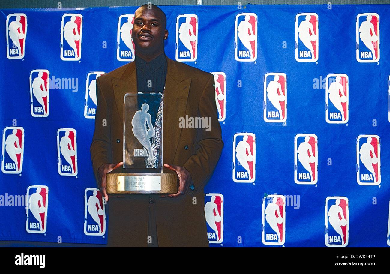 Shaquille O'Neal, Orlando Magic, 1993,Rookie of the Year Stock Photo ...