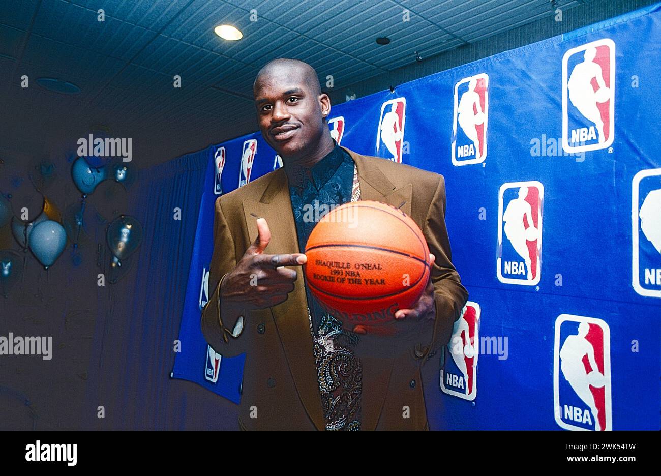 Shaquille O'Neal, Orlando Magic, 1993,Rookie of the Year Stock Photo ...