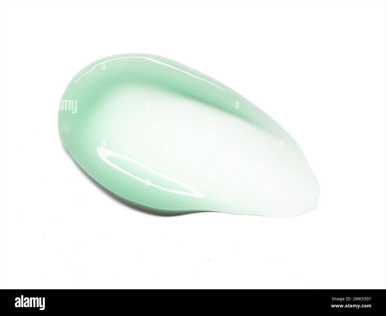 Green moisturizer gel texture stroke isolated on white background ...