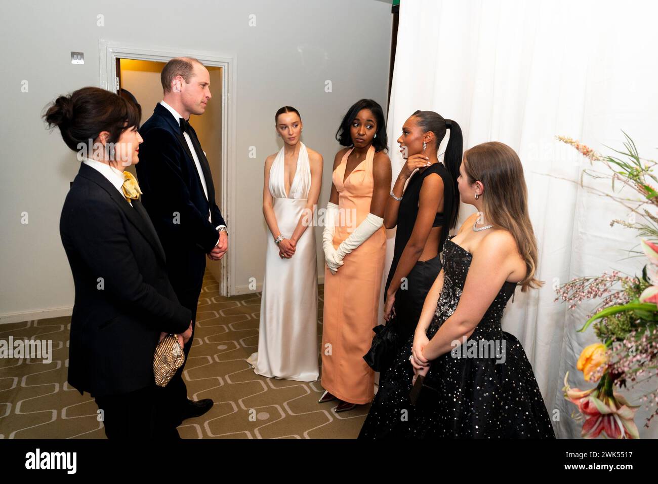 The Prince of Wales meets EE Rising Stars Phoebe Dynevor, Ayo Edebiri ...