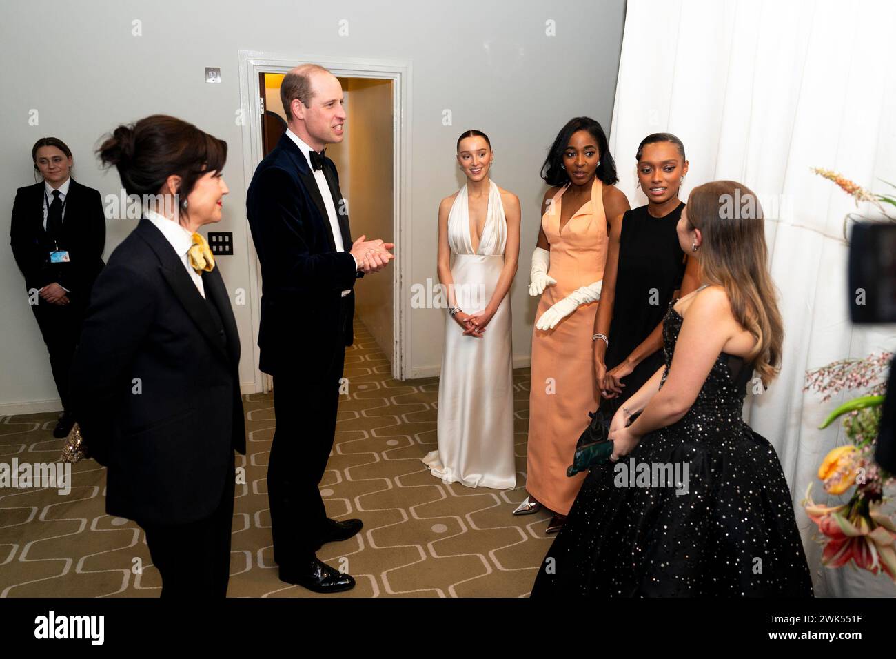 The Prince of Wales meets EE Rising Stars Phoebe Dynevor, Ayo Edebiri ...