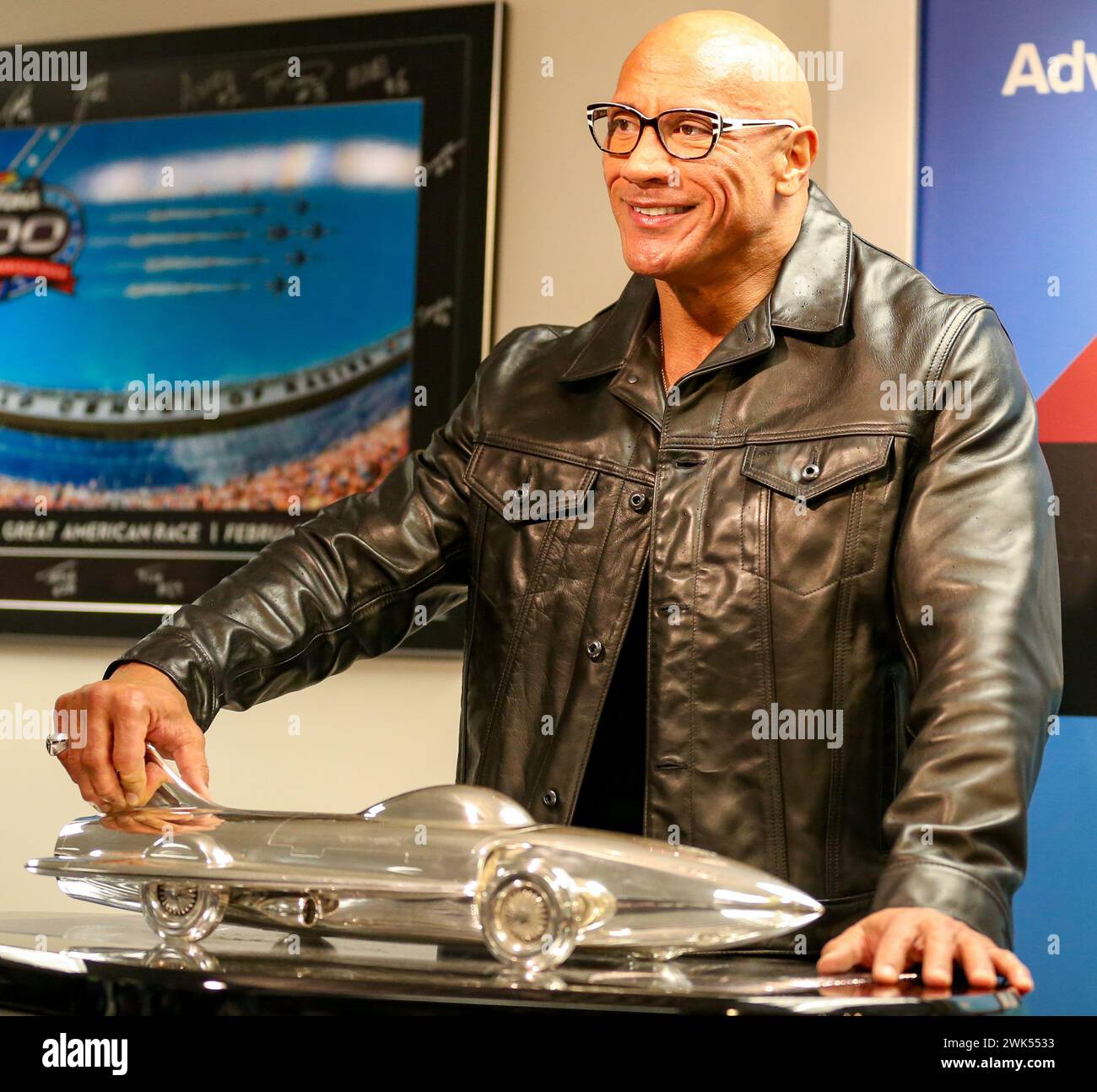 Daytona, United States. 18th Feb, 2024. Dwayne Johnson, also known as ...