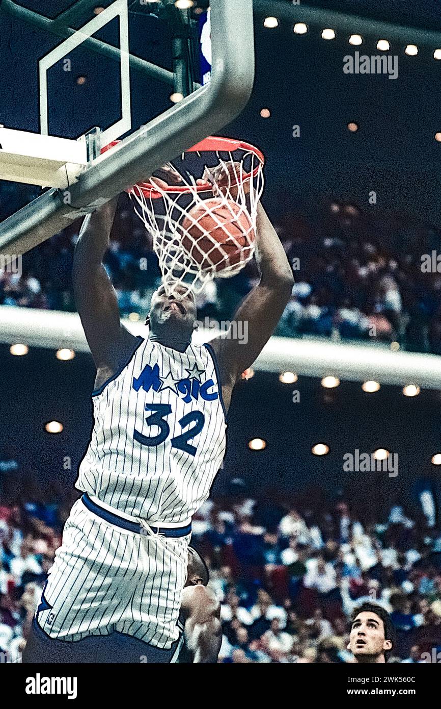 Shaquille O'Neal, Orlando Magic, 1993 Stock Photo - Alamy