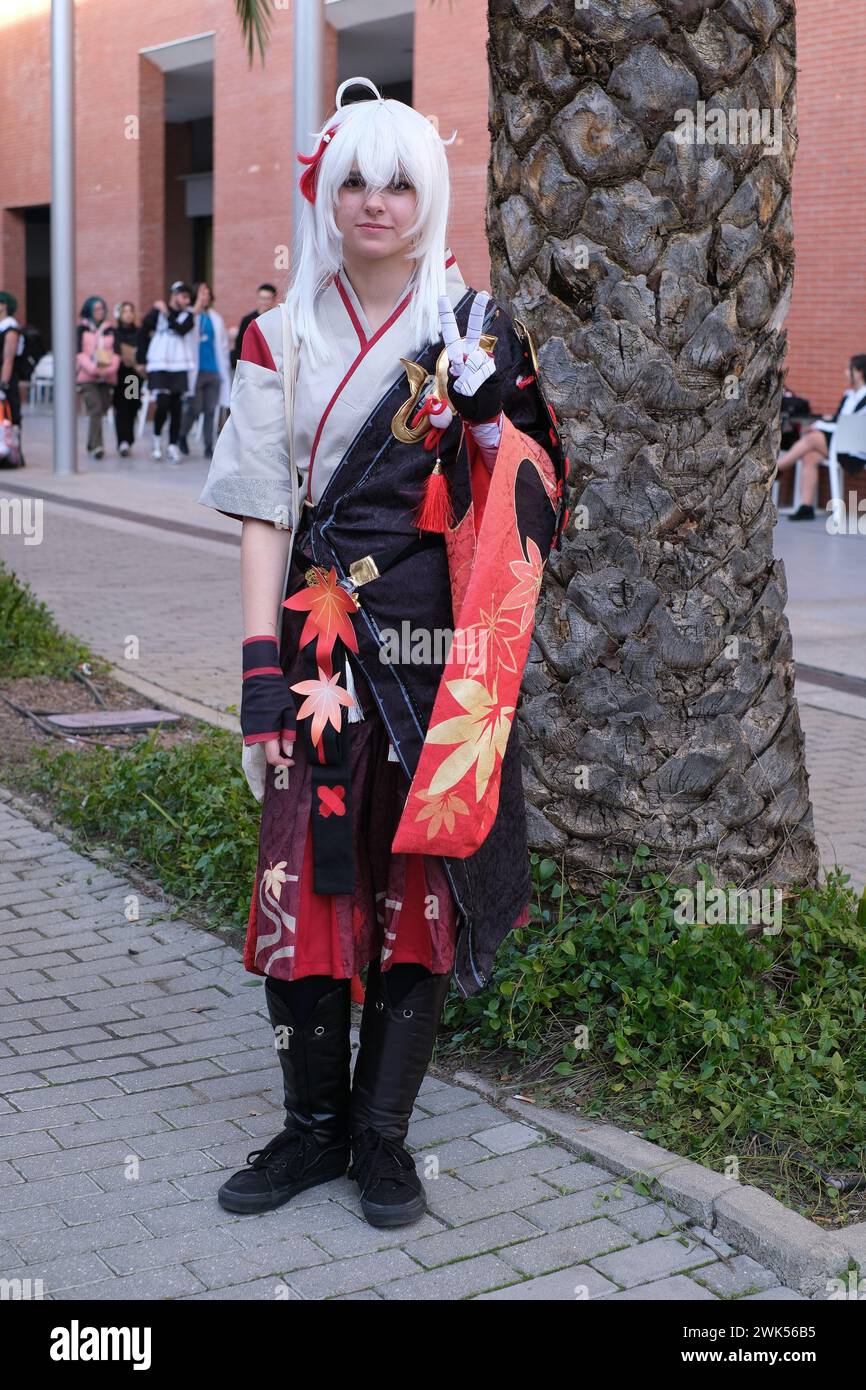 A cosplayer attends the Japan Weekend at Ifema on febrero 2, 2024 in ...