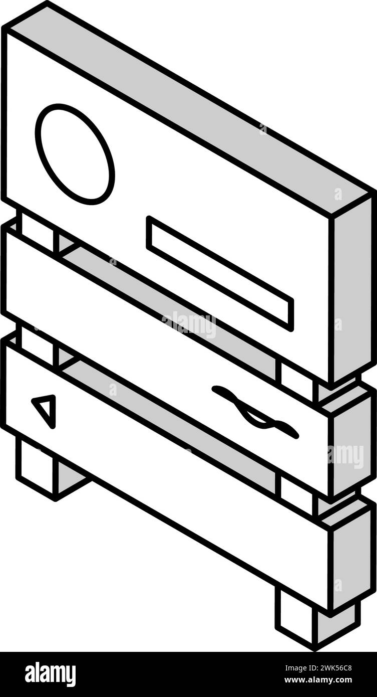 road direction sign isometric icon vector illustration Stock Vector ...