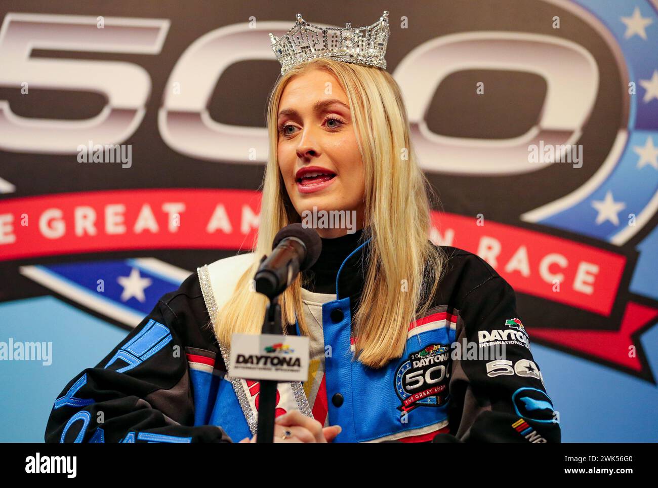 Daytona, United States. 18th Feb, 2024. Miss America Madison Marsh ...