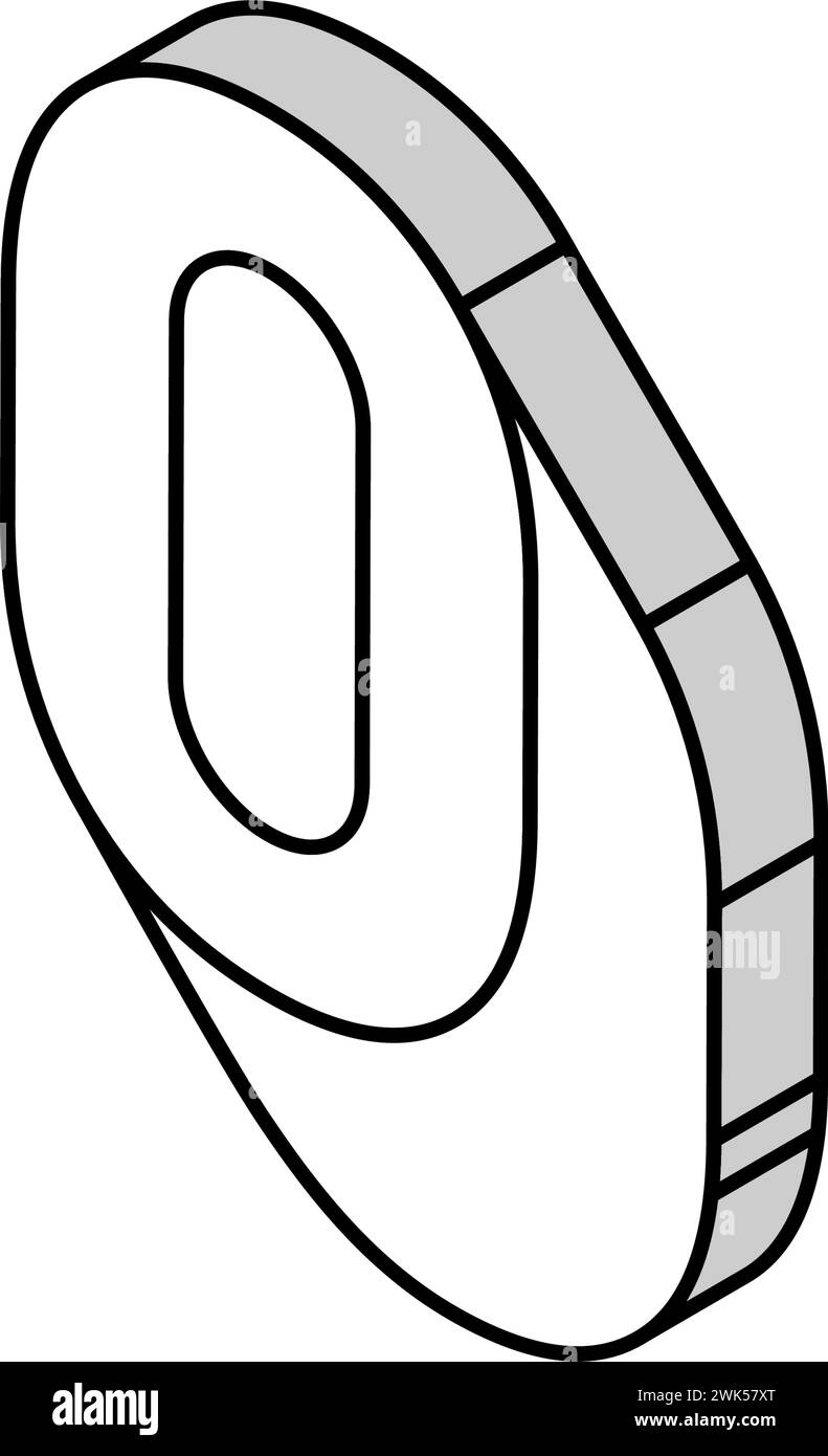 null number isometric icon vector illustration Stock Vector Image & Art ...