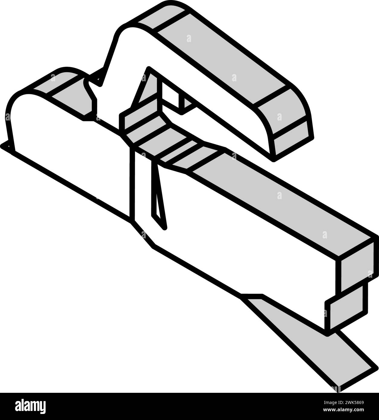 coupling mechanism trailer isometric icon vector illustration Stock ...