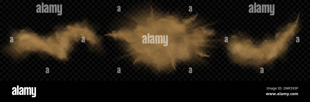 Dust powder. Sand dirt smoke or splash effect, mud texture overlay ...