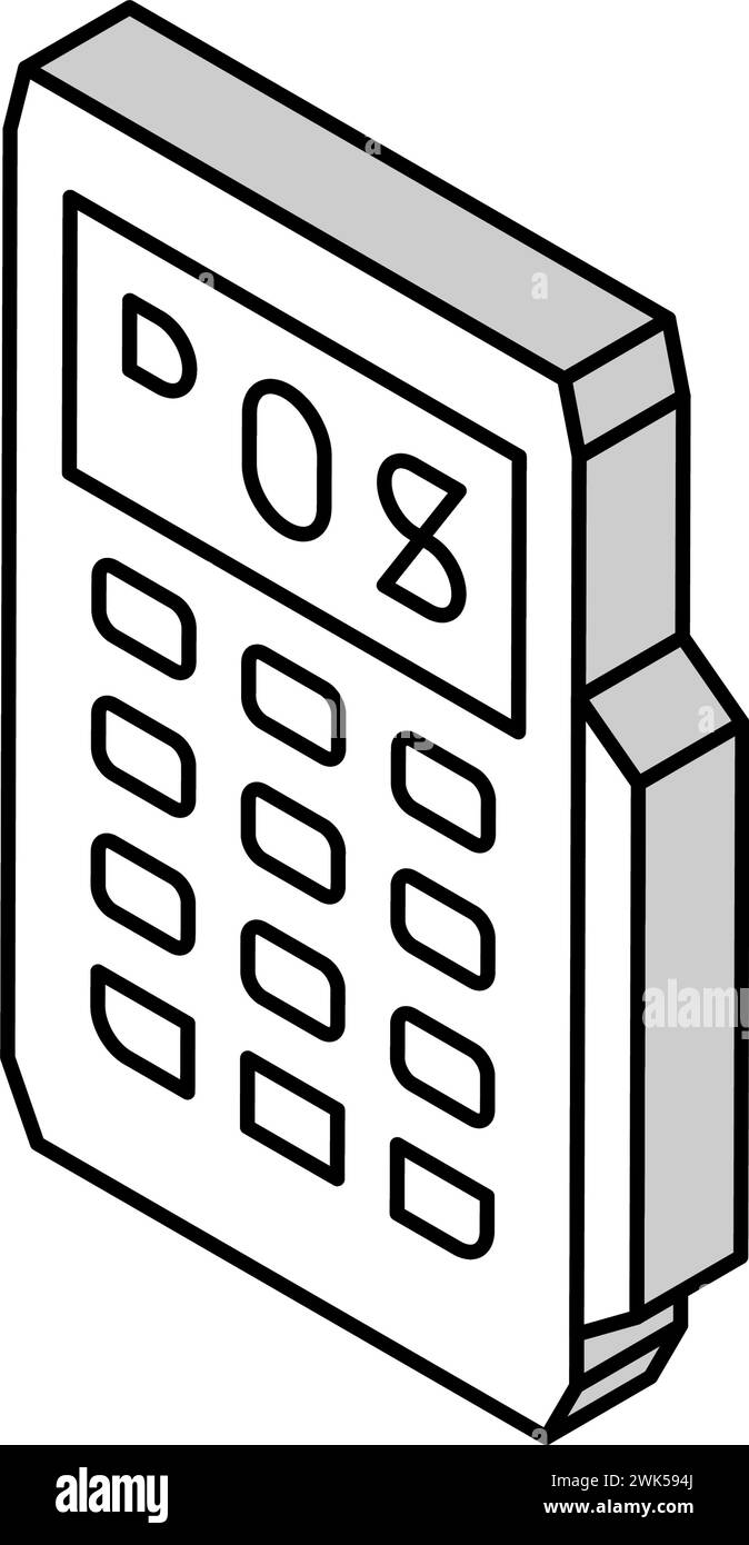 mobile pos terminal isometric icon vector illustration Stock Vector ...