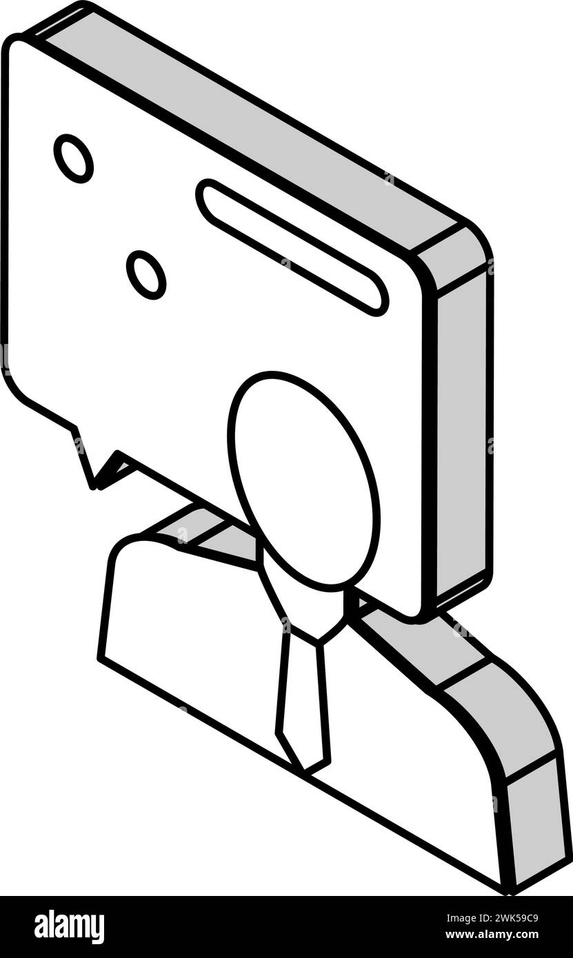 manager explaining loan isometric icon vector illustration Stock Vector ...