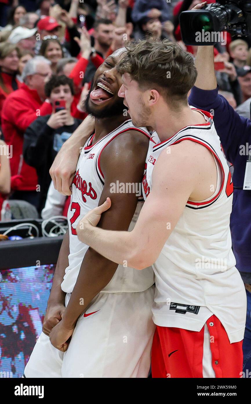 Columbus, Ohio, USA. 18th Feb, 2024. Ohio State Buckeyes guard Bruce ...