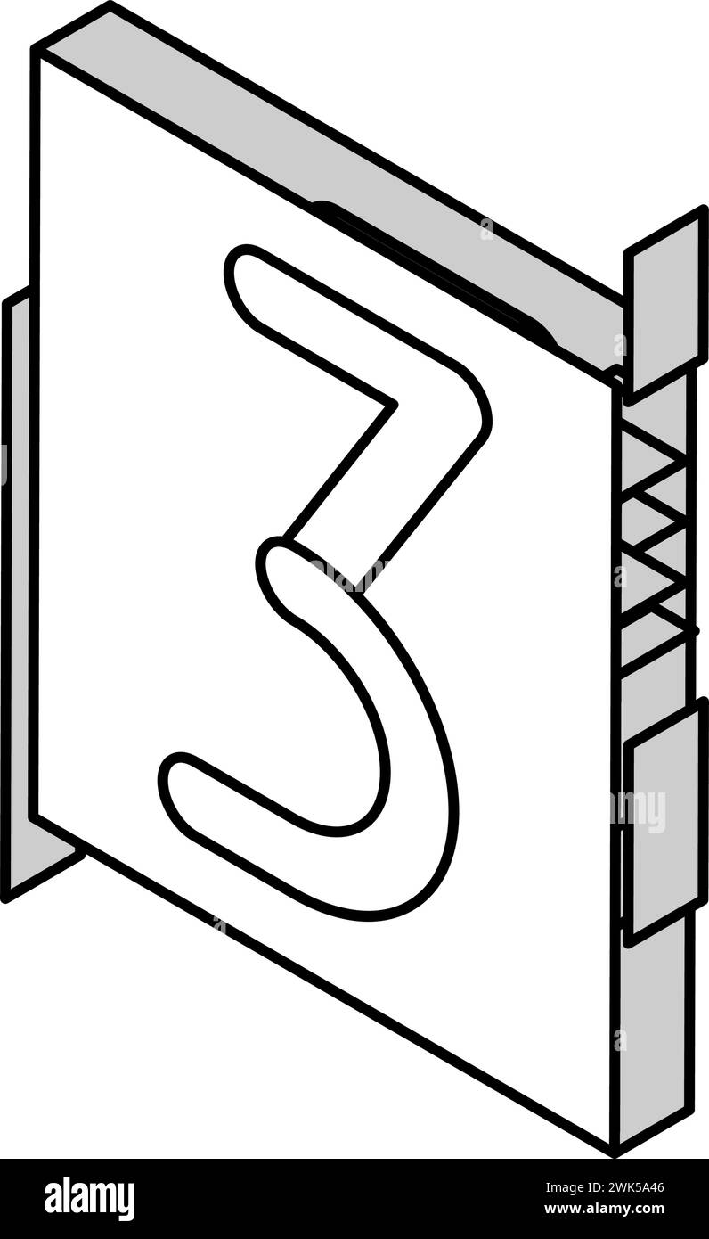 fifth number isometric icon vector illustration Stock Vector Image ...