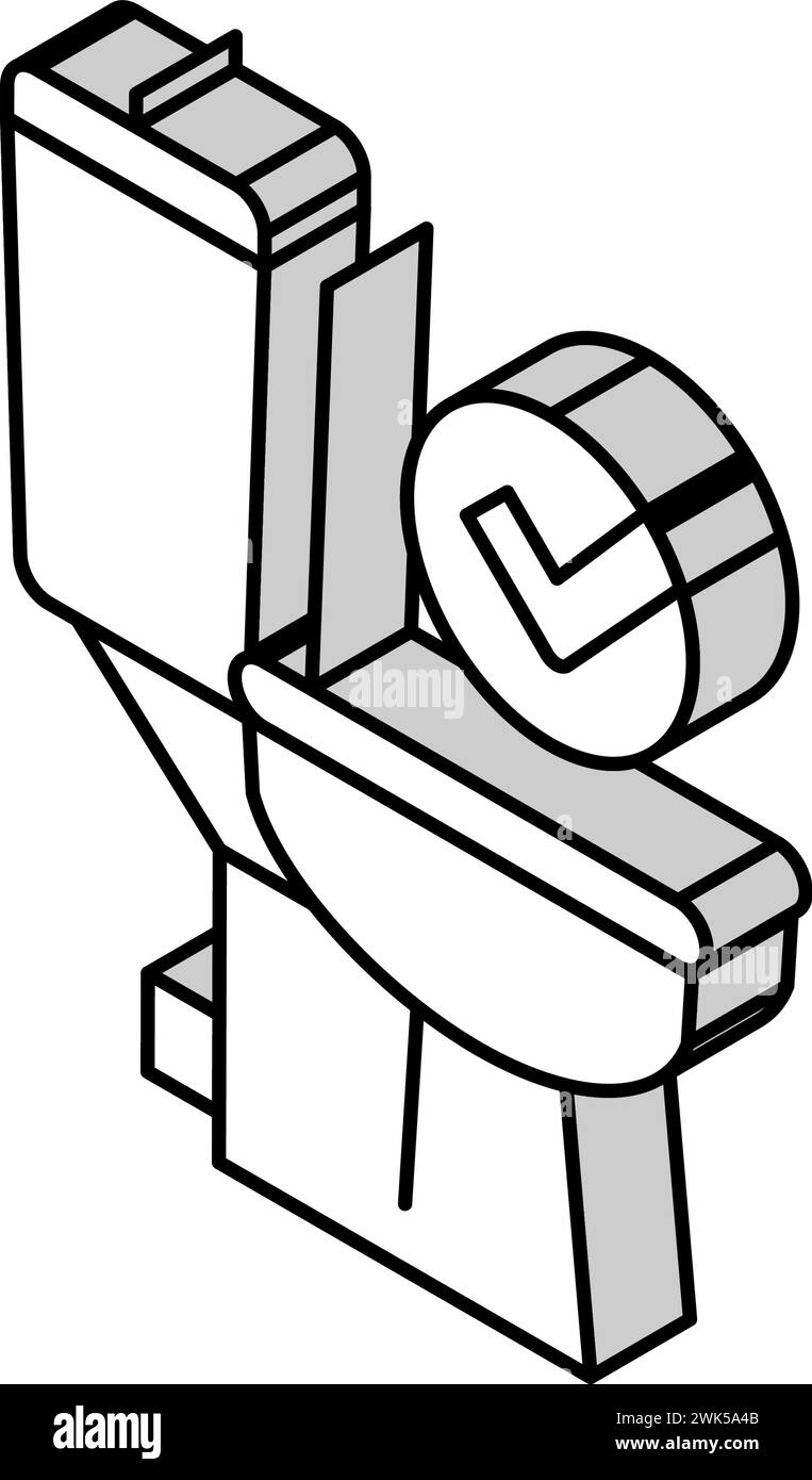 good bowel movement, restroom toilet isometric icon vector illustration ...