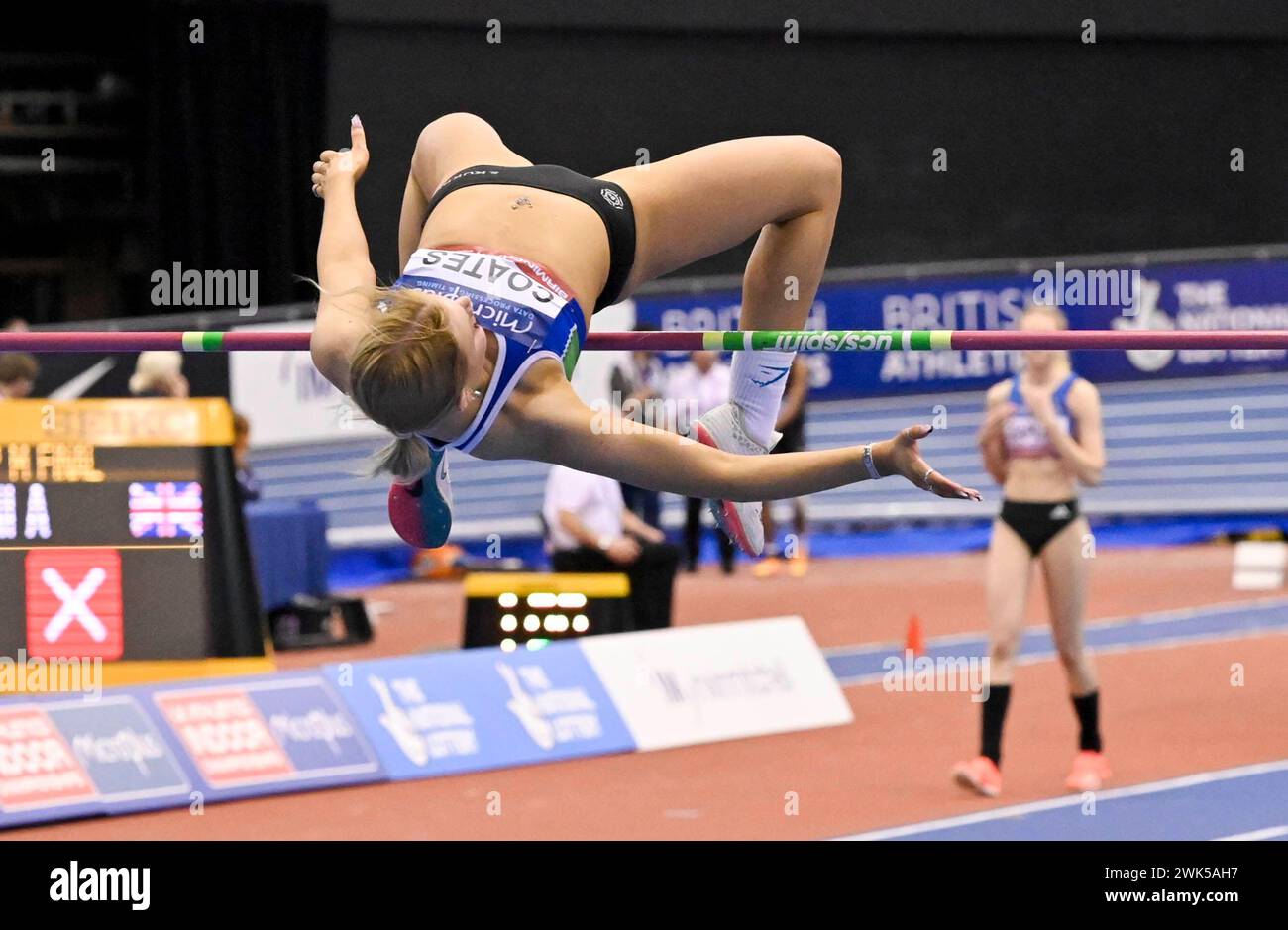 Birmingham England -18-2-2024 : COATES Callie Rae 1.74 in the High Jump ...