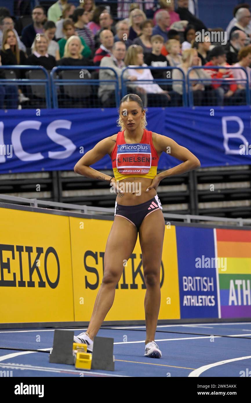 Birmingham England -18-2-2024 : NIELSEN Laviai competes in the 400m ...