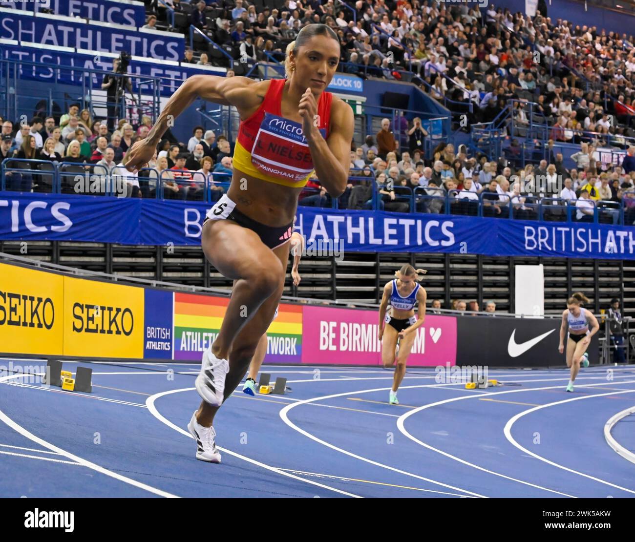 Birmingham England -18-2-2024 : NIELSEN Laviai Winner in the 400m Final ...