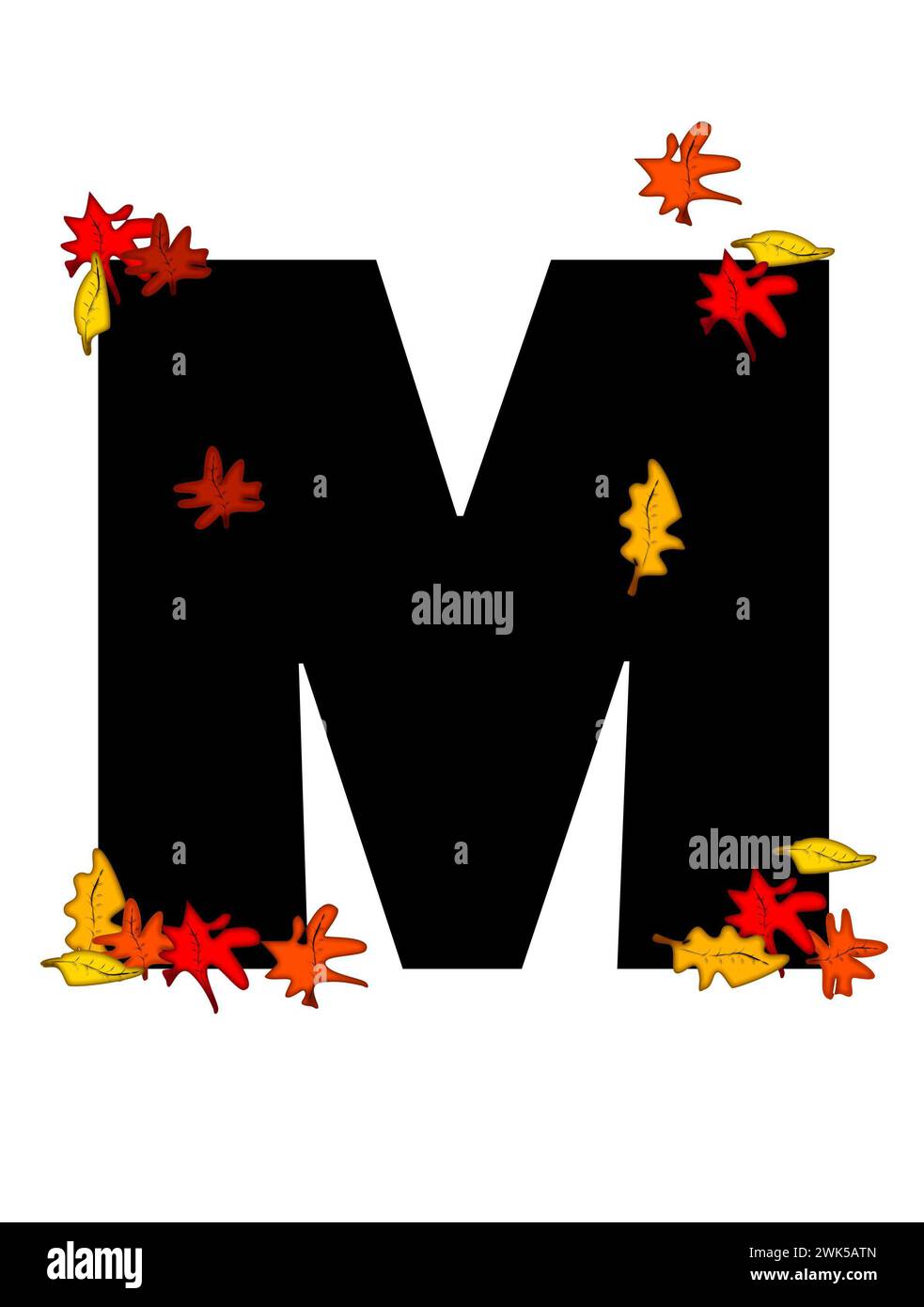 Letter m leaves hi-res stock photography and images - Alamy