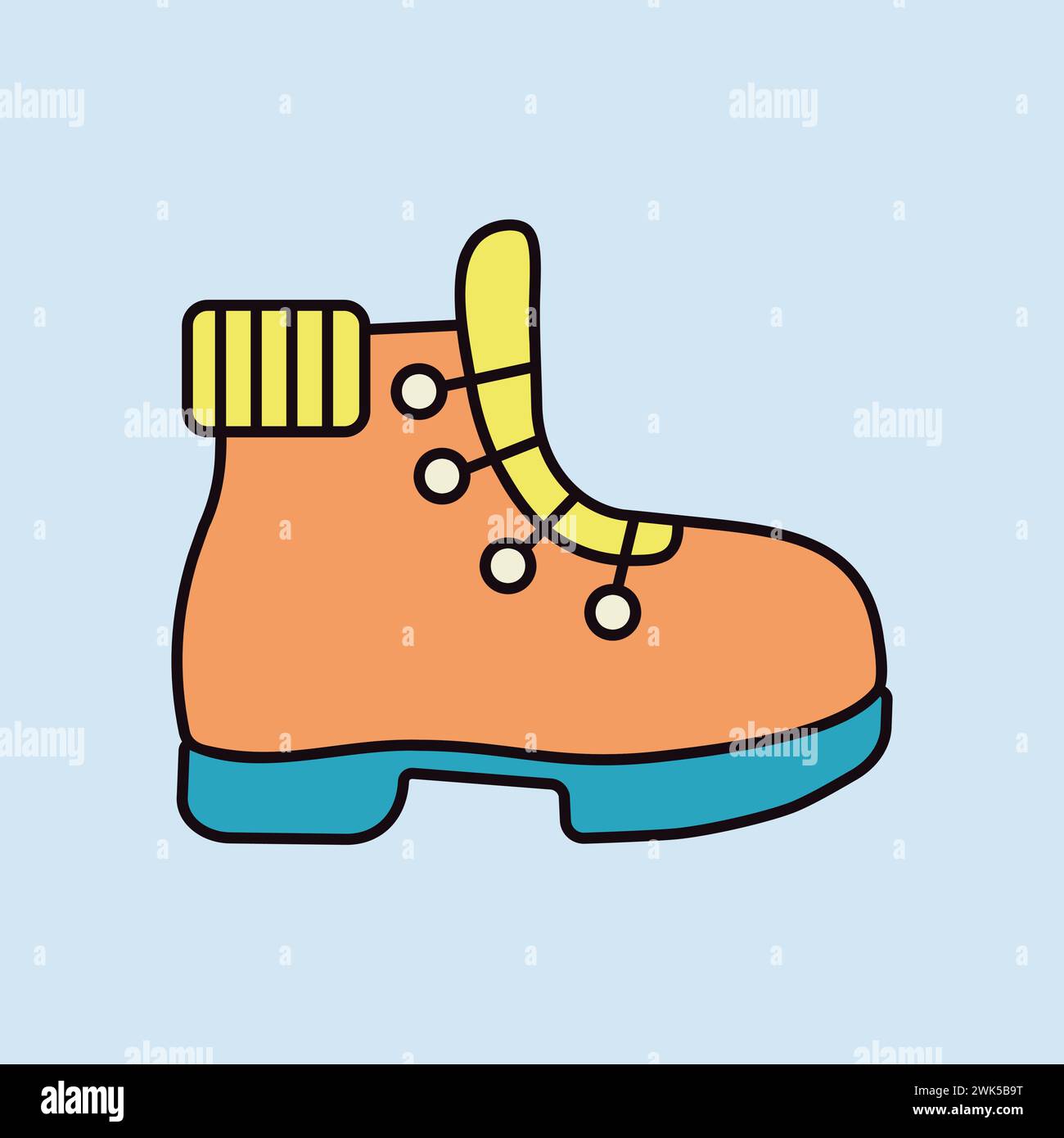 Hiking boot vector isolated icon. Camping sign. Graph symbol for travel ...
