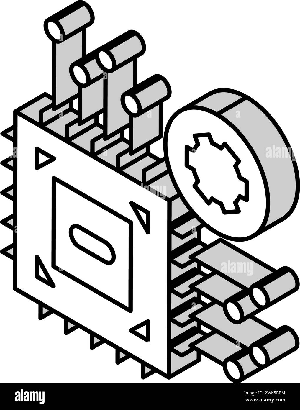 chip repair isometric icon vector illustration Stock Vector Image & Art ...