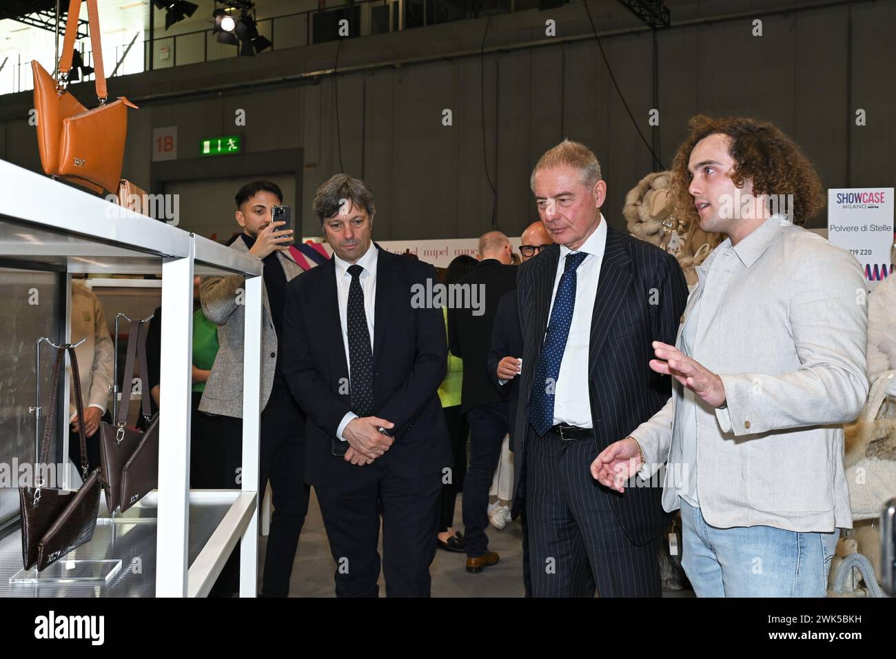 Milan, Italy. 18th Feb, 2024. Milan, Italy Inauguration of Micam, The ...