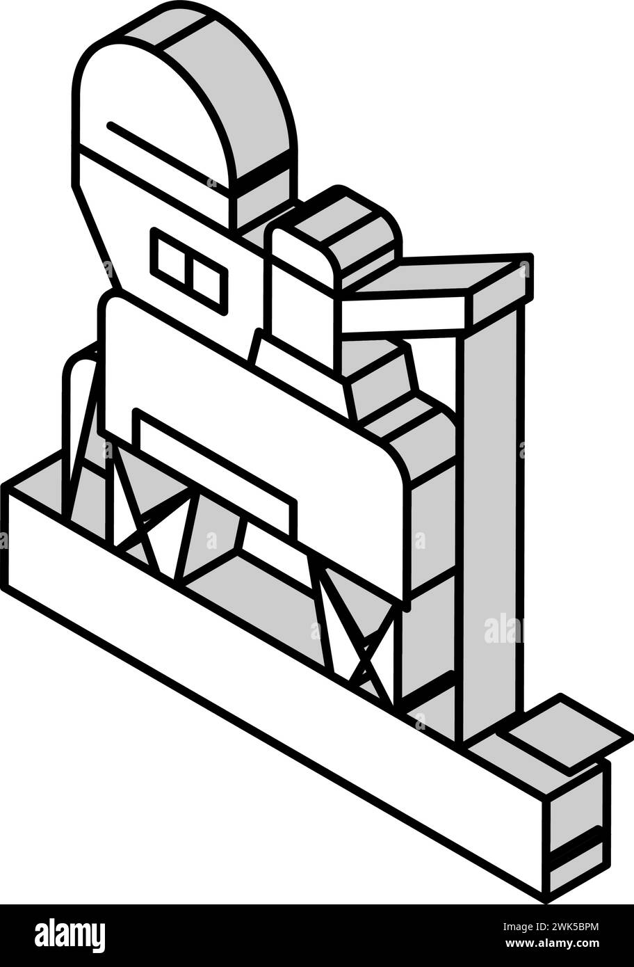 space base construction isometric icon vector illustration Stock Vector ...