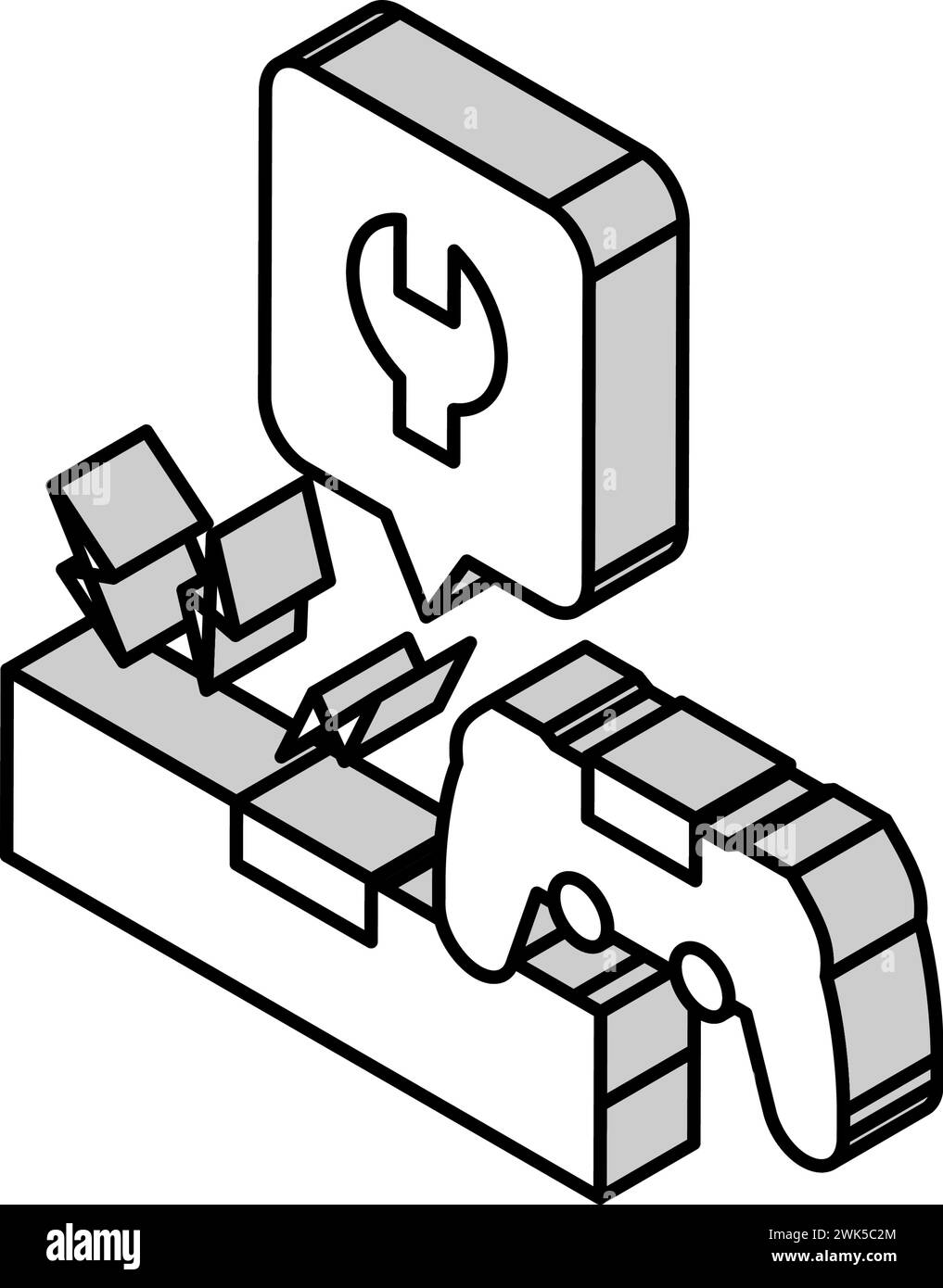 game console repair isometric icon vector illustration Stock Vector ...