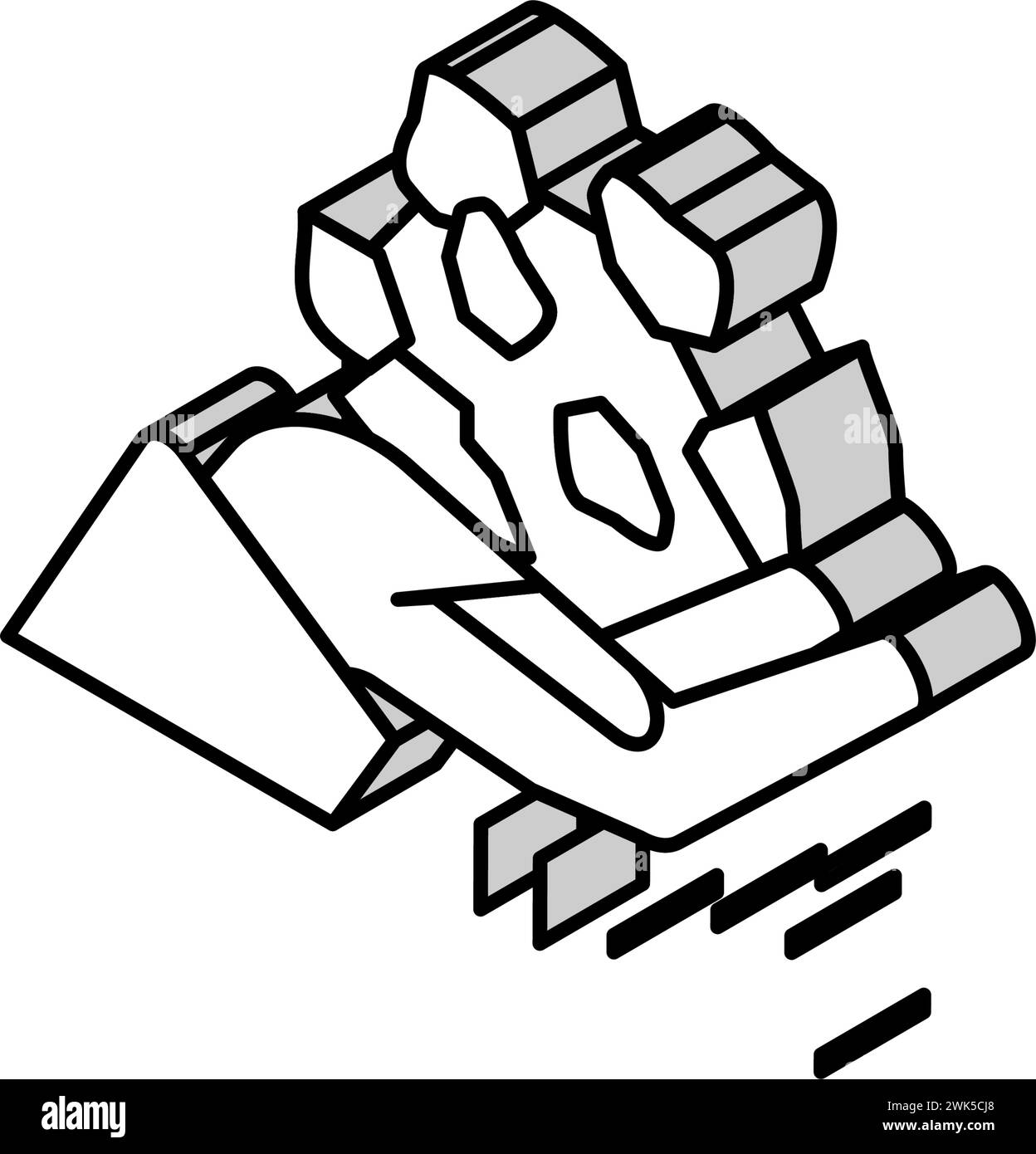 Hand holding stone line icon hi-res stock photography and images - Alamy