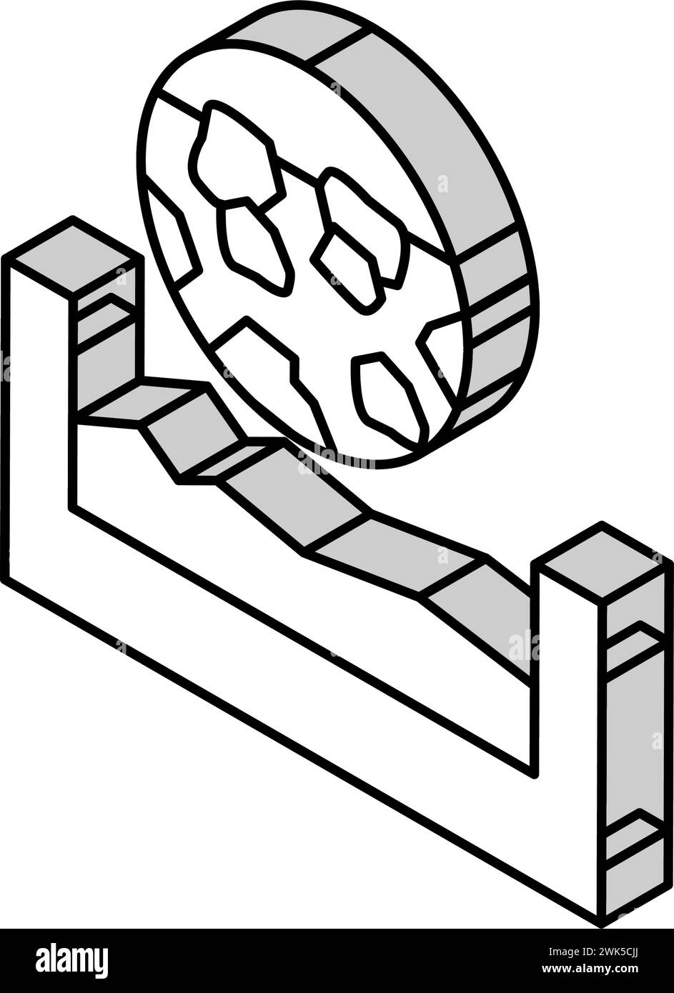 gravel stone road layer isometric icon vector illustration Stock Vector ...