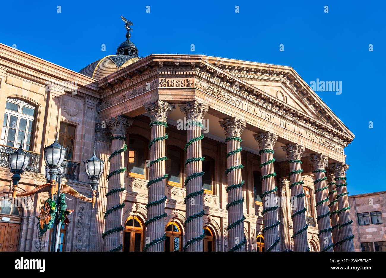 Teatro de La Paz, a theater in San Luis Potosi, Mexico Stock Photo - Alamy
