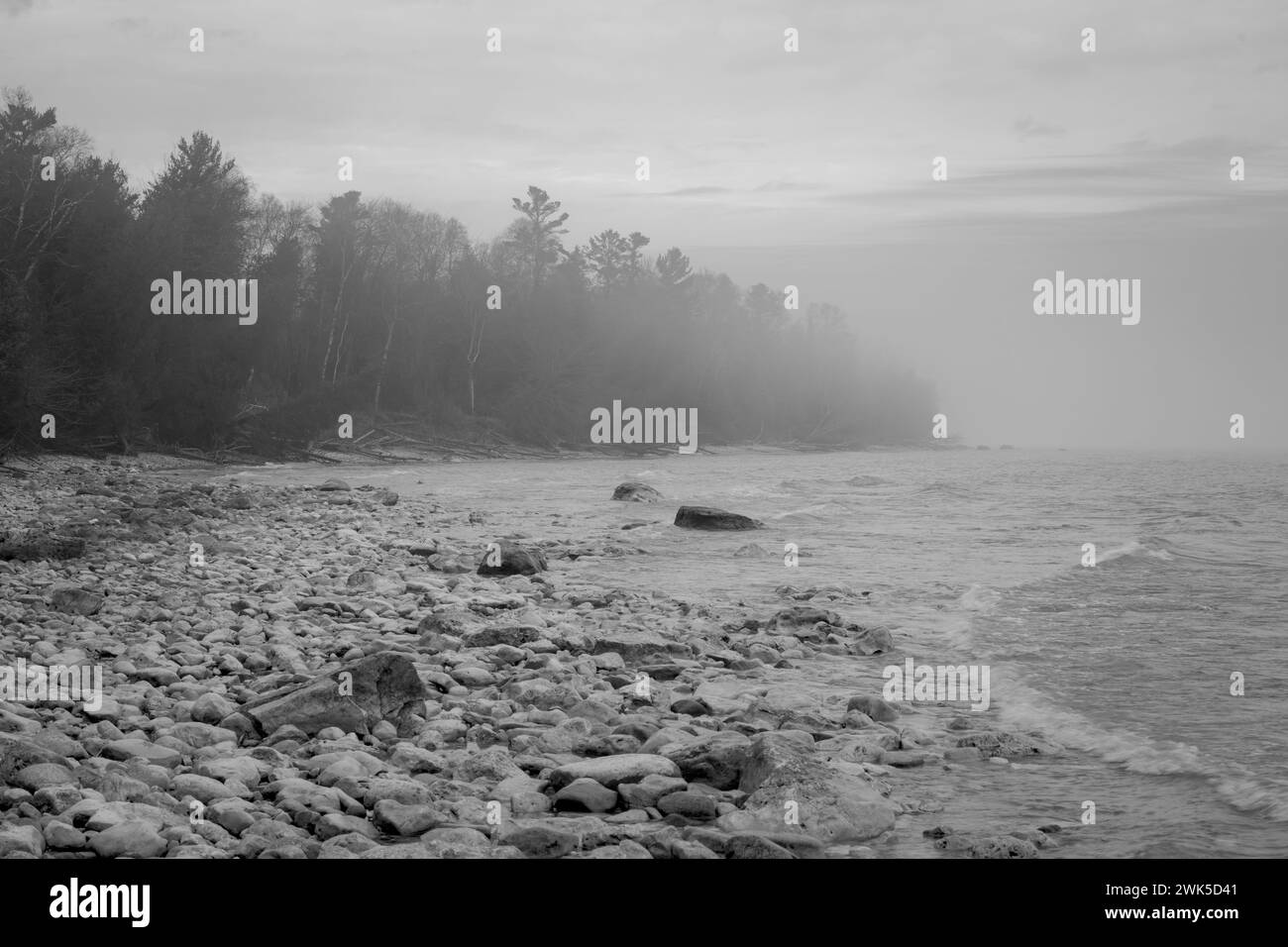 These Black and white images are of the Door County Peninsula located ...