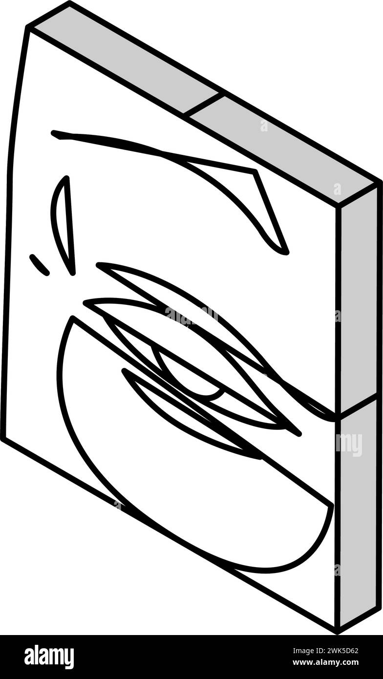 eye bag edema isometric icon vector illustration Stock Vector Image ...