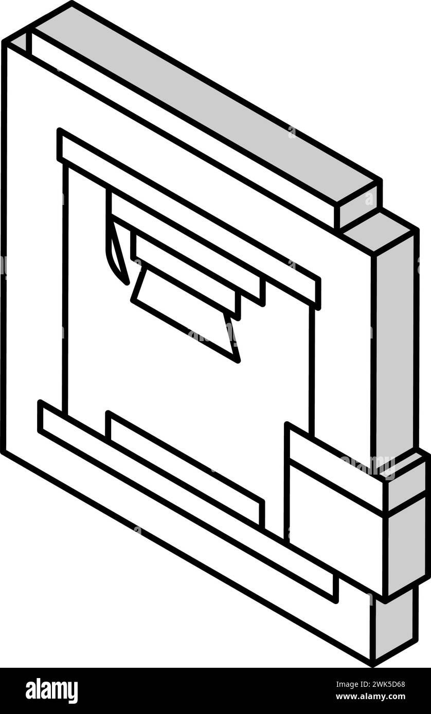 sandblasting machine isometric icon vector illustration Stock Vector ...