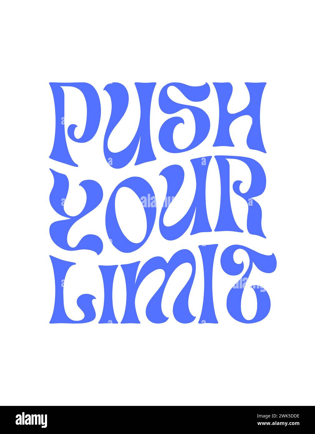 Push Your Limit, motivational lettering composition. Vector illustration Stock Vector Image ...