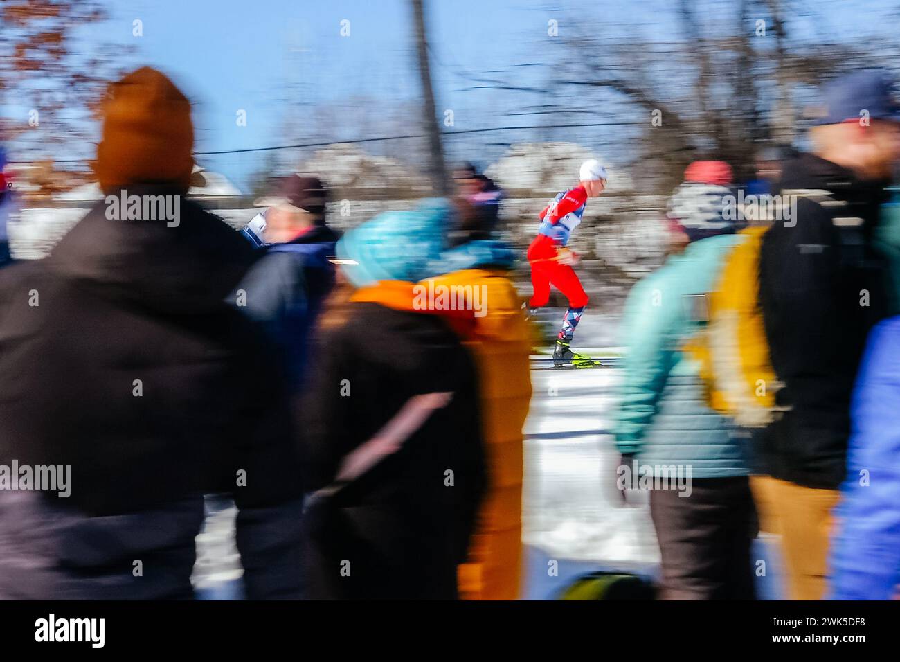 Minneapolis, Minnesota, USA. 18th Feb, 2024. Skiiers during the 10km ...