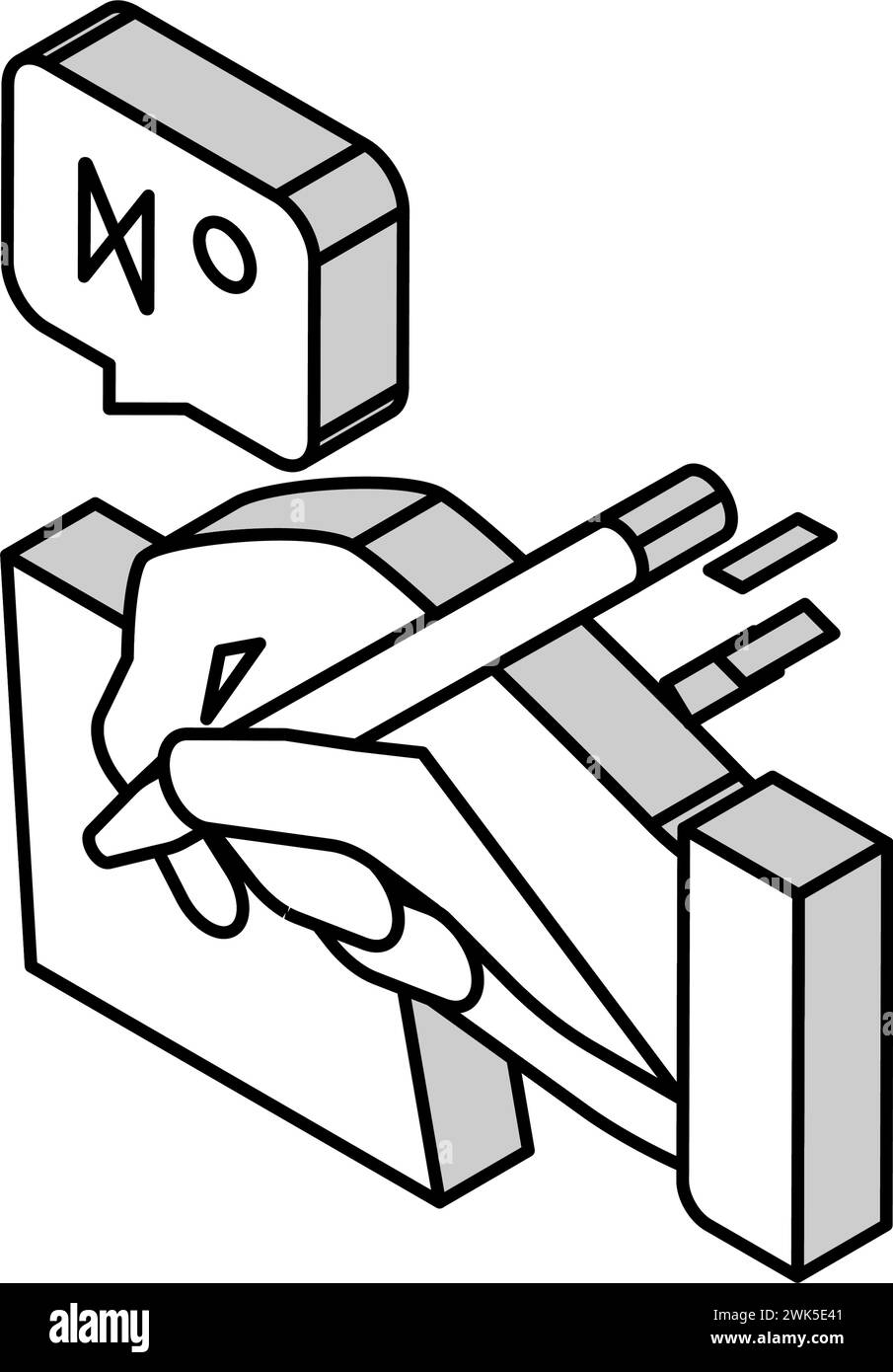 filling lotto card isometric icon vector illustration Stock Vector ...