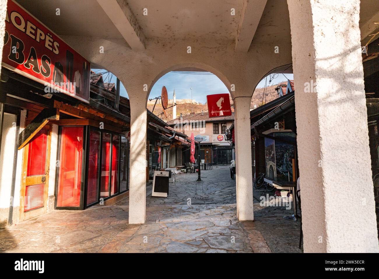 Prizren, Kosovo - 6 FEB 2024: Traditional Ottoman architecture and ...