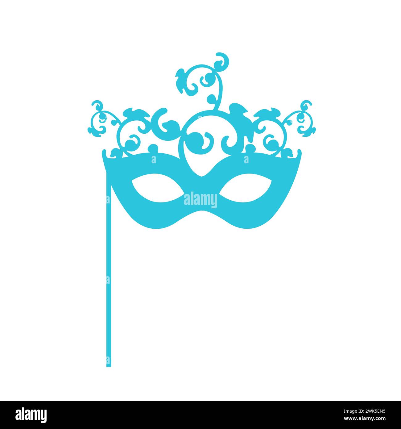 White festive mask icon isolated Stock Vector Images - Alamy