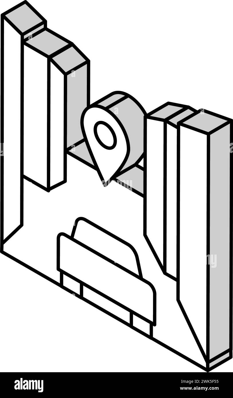 car final destination isometric icon vector illustration Stock Vector ...