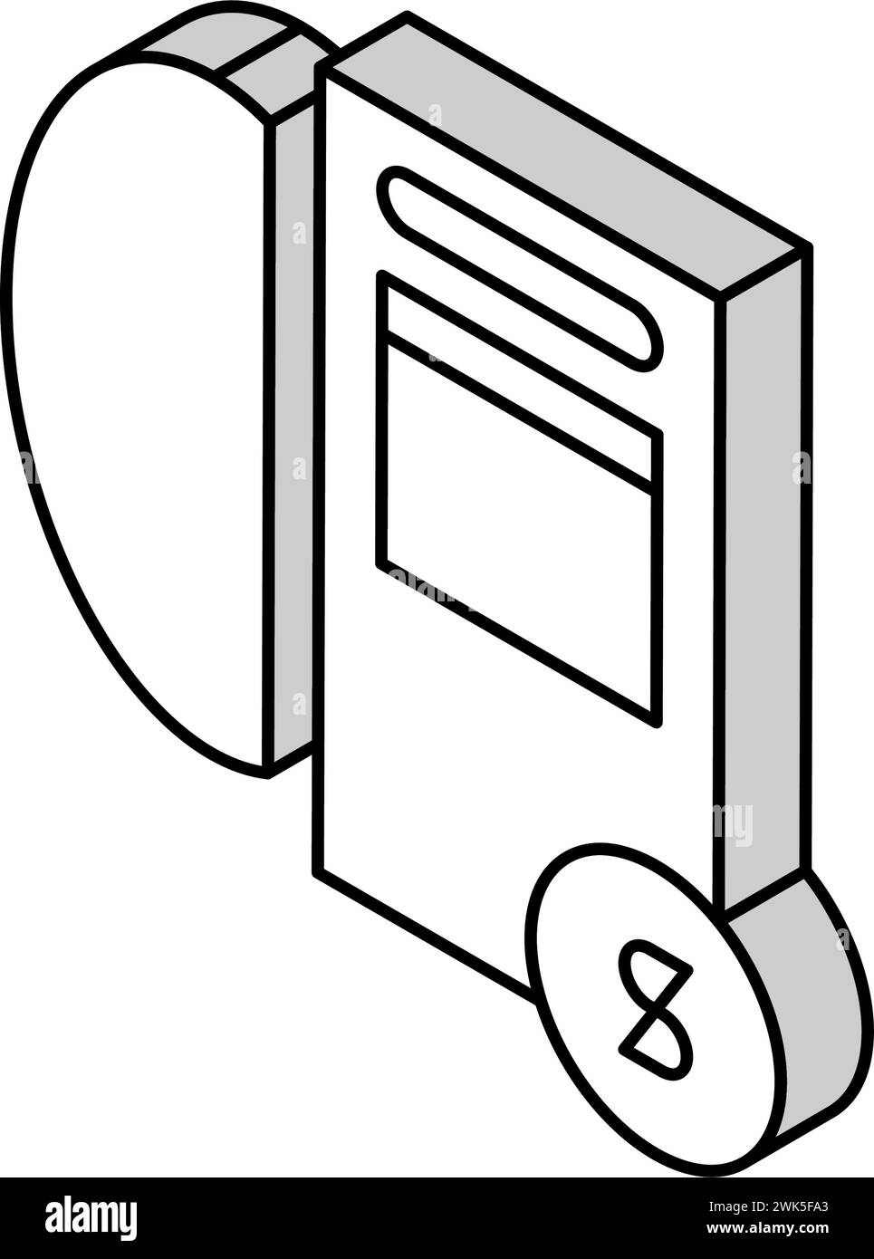 cost calculation, mirror price isometric icon vector illustration Stock ...