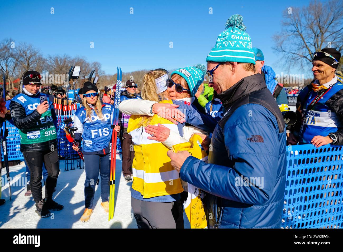 Minneapolis, Minnesota, USA. 18th Feb, 2024. JESSIE DIGGINS after the ...